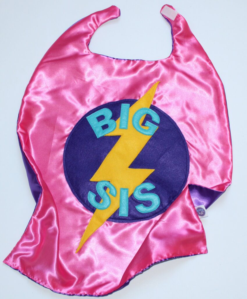 Big Sister / Big Brother Children’s Superhero Cape - The Flat Of Kat